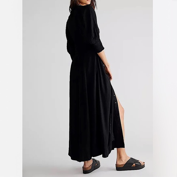 Free People | Dresses | Nwot Free People Black String Of Hearts Cutout ...